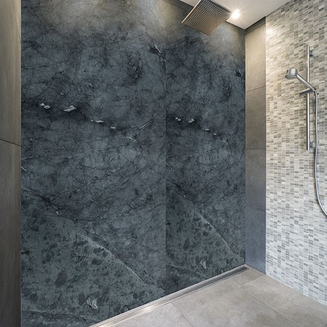 dark grey marble cladding